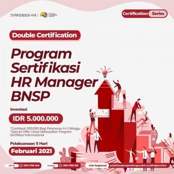 Sertifikasi HR Manager BNSP - Proxsis HR